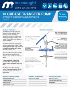 PORTABLE GREASE TRANSFER PUMP - Complete Compressed Air Systems
